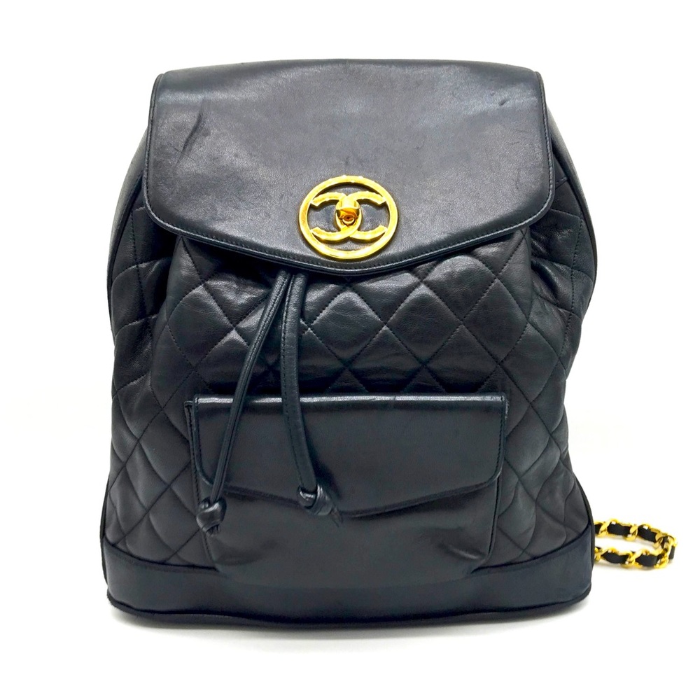 Chanel Lamb Leather Vintage 80s Backpack 24k Hardware - Gem
